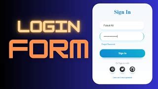 Create Login Form Using Html U Css Make Sign In F Doovi