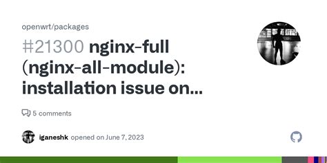 nginx full nginx all module installation issue on snapshot · issue