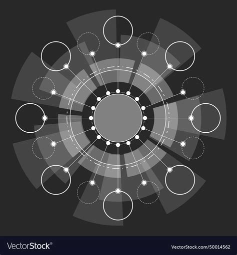 Round Abstract Elements For Inserting Different Vector Image