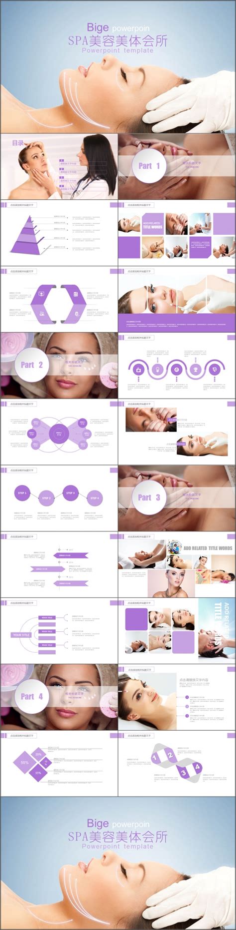 经典半价紫色powerpoint 2007商务医药医疗品牌宣讲故事ppt的课件图片 Ppt模板下载 变色龙ppt