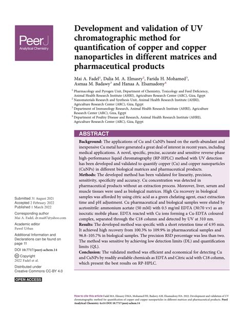 Pdf Development And Validation Of Uv Chromatographic Method For