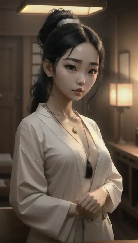 Dopamine Girl A Photo Shot Of Korean Girl Wearing Long Shirt Naked Indoor Five Fingers Per