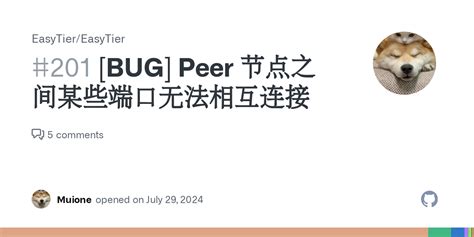 Bug Peer 节点之间某些端口无法相互连接 · Issue 201 · Easytiereasytier · Github