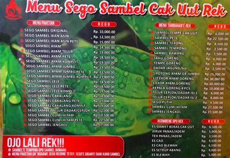 Sego Sambel Cak Uut Super Enak Yang Tidak Biasa Emancipation Usa
