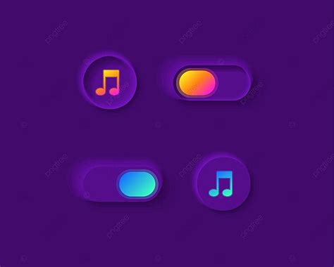 Music Player Switches Ui Elements Kit Music Ux Switch Vector Music Ux Switch Png And Vector