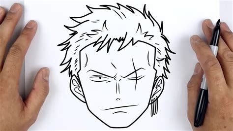 HOW TO DRAW RORONOA ZORO One Piece Easy Step By Step Tutorial For