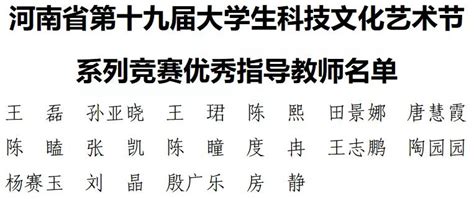喜报！我校在河南省第十九届大学生科技文化艺术节系列竞赛中荣获11项荣誉！ 团委