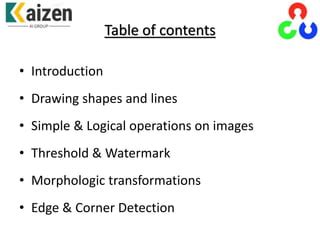 Open Cv Library In Python Vahid Ebrahimian Pptx