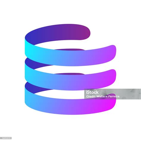 Abstract Stripes In Cylindrical Shape And Gradient Effect Stock Illustration Download Image