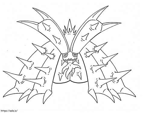 Toxapex Pokemon 4 Coloring Page