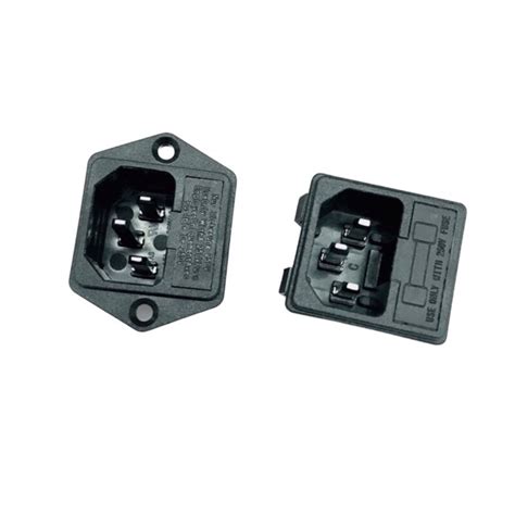 Plug AC 3 Pin Male With Fuse Socket Size 20mm 15A 250VAC With Fixed Wings And No Wing Shopee