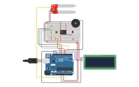 Circuit Design Sensor De Humedad Tinkercad