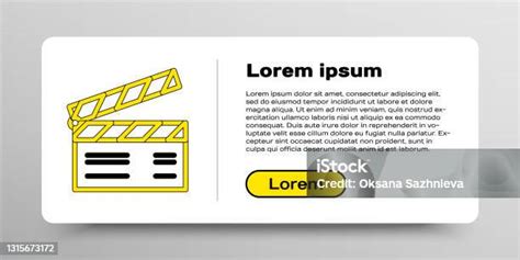 흰색 배경에 격리 된 라인 무비 클래퍼 아이콘 영화 클래퍼 보드 클래퍼보드 기호 영화 제작 또는 미디어 산업 개념 다채로운 개요 개념 벡터 감독에 대한 스톡 벡터 아트 및