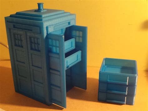 3d Printed Tardis With Drawers By Makealot Pinshape