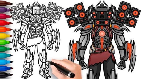 КАК НАРИСОВАТЬ НОВОГО ТИТАНА СПИКЕРМЕНА из Скибиди Туалет Магнет Война Youtube