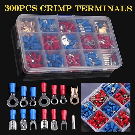 300pcs Wire Cable Terminal Crimp Electrical Assorted Insulated