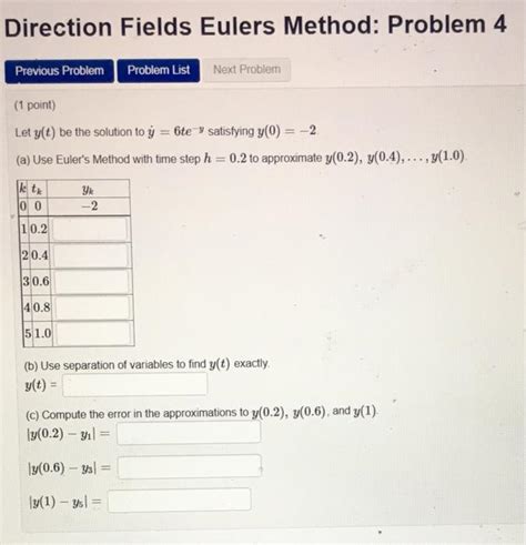 solved direction fields eulers method problem 2 previous