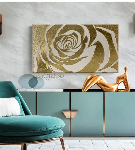 Интерьерная текстурная картина на холсте Роза Интерьерные картины Julia Kotenko Art
