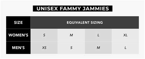 Unisex Size Conversion Chart Size Guide Bobbi Hommey