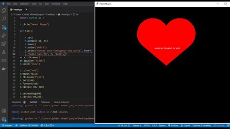 Heart Appearance Python Turtle Graphics Youtube