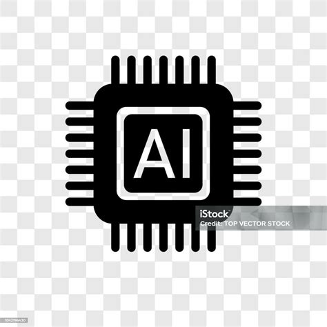 투명 한 배경 인공 지능 투명도 로고 디자인에 고립 된 인공 지능 벡터 아이콘 인공지능에 대한 스톡 벡터 아트 및 기타 이미지