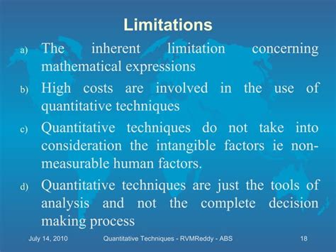 quantitative techniques introduction 19 pages