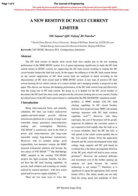 Pdf A New Resitive Dc Fault Current Limiter