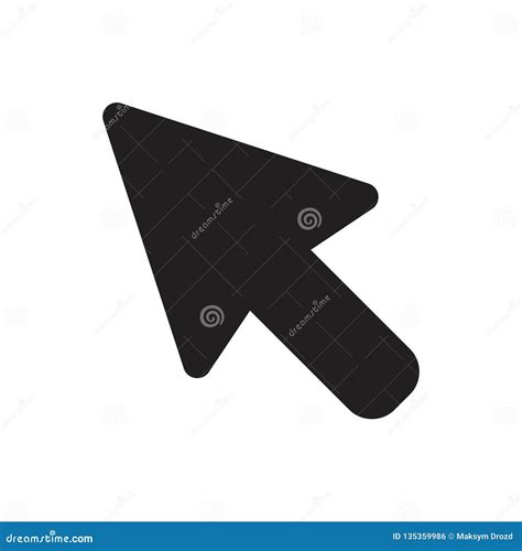 Computer Mouse Cursor Icon In Flat Style Arrow Cursor Vector Illustration On White Isolated