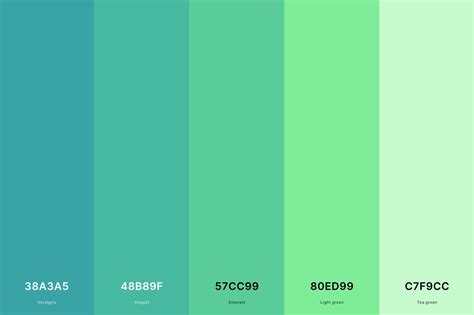 35 Best Green Color Palettes With Names And Hex Codes