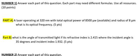 Solved Number 1 Answer Each Part Of This Question Each