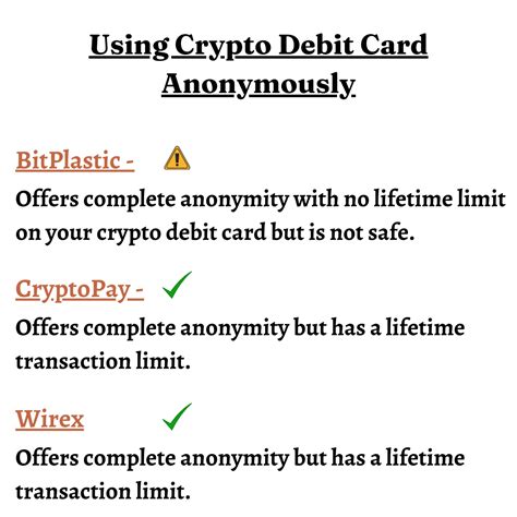 Anonymous Crypto Debit Card Does It Exist Bitcointaxes