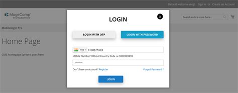 Frontend Customer Login Magento 2 Mobile Otp Login Pro Extension
