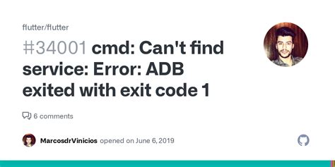 Cmd Cant Find Service Error Adb Exited With Exit Code 1 · Issue 34001 · Flutterflutter