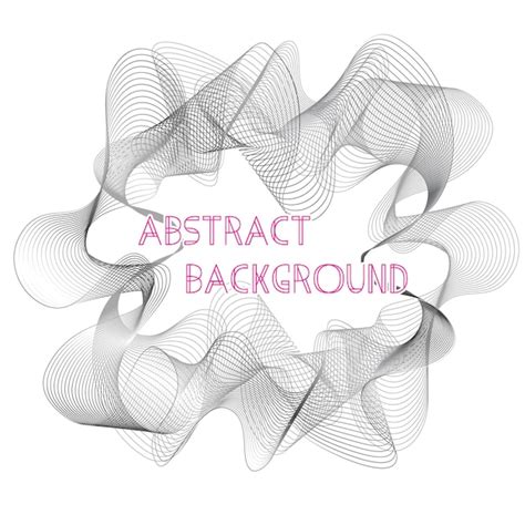 Premium Vector Abstract Gray Flowing Wavy Lines Rounded Frame