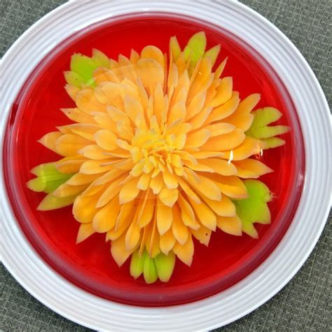 Homemade Peach Flavored Gelatin Art Dessert Rfood