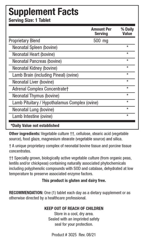 Neonatal Multi Gland™ Biotics Research 60 Tabs