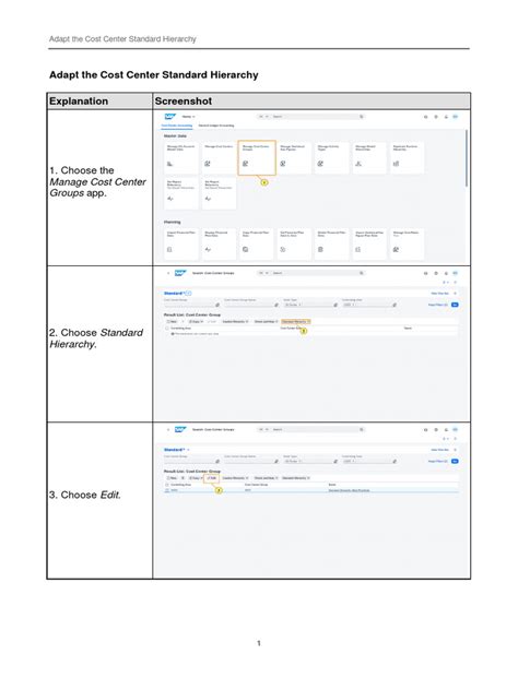 Cost Center Standard Hierarchy Pdf