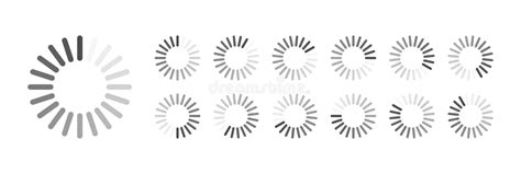 Circular Loading Buffering Icons Vector Stock Illustration