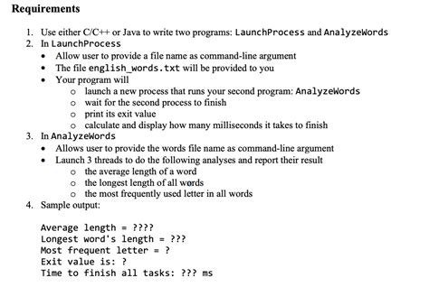 Solved 1 Use Either Cc Or Java To Write Two Programs