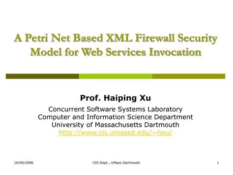 PPT A Petri Net Based XML Firewall Security Model For Web Services