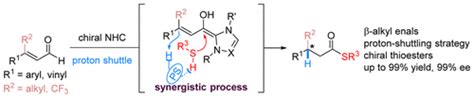 Enantioselective β Protonation Of Enals Via A Shuttling Strategy Journal Of The American