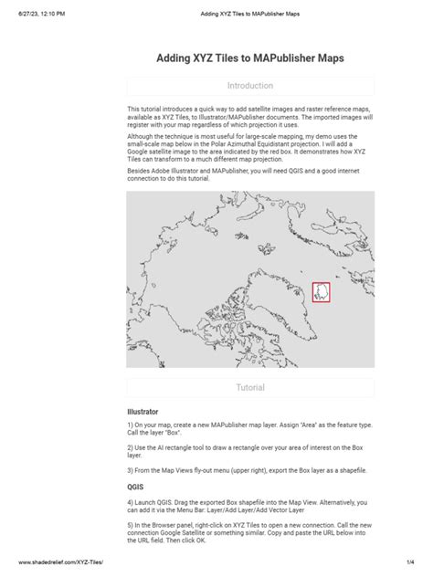 Adding Xyz Tiles To Mapublisher Maps Pdf