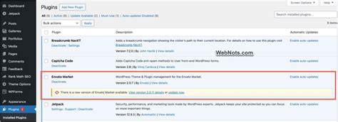 how to get automatic updates for envato wordpress themes and plugins webnots