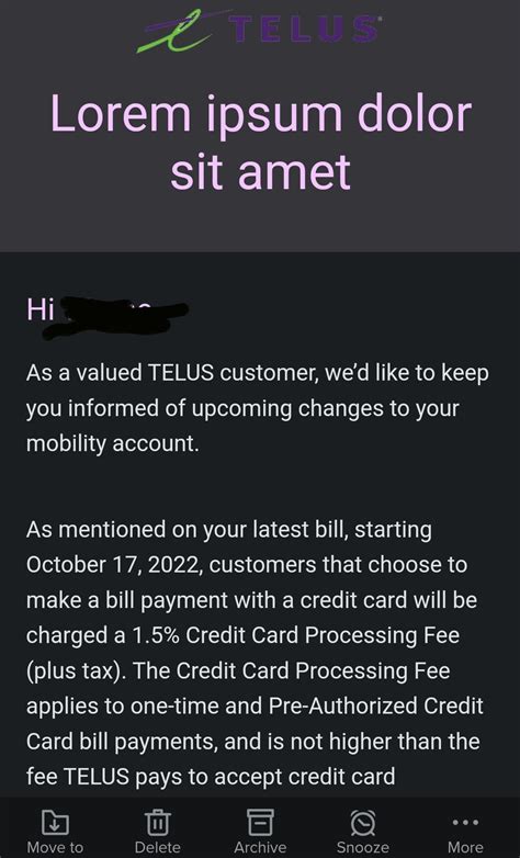 Telus Leaves Placeholder In 15 Fee Email Atleast The Laughter Eased My Pain Rtelus