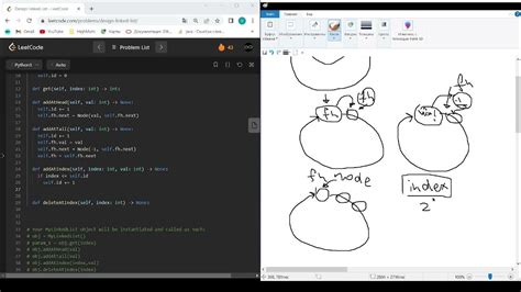 Python3 Lesson35 реализация связного списка 1 задача Leetcode Youtube
