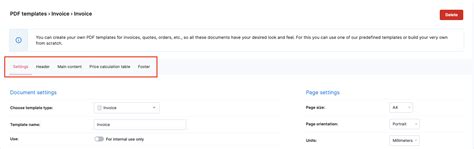 Adding Modifying And Deleting Pdf Templates Scoro Help Center