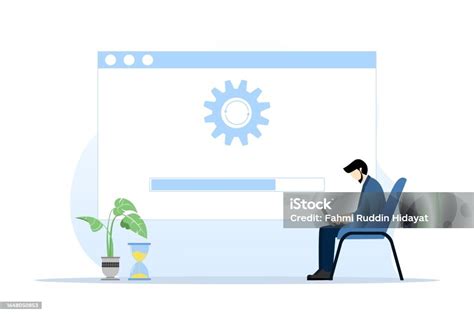 System Update Concept The Operating System Updates The Progress Of The Landing Page Programmers