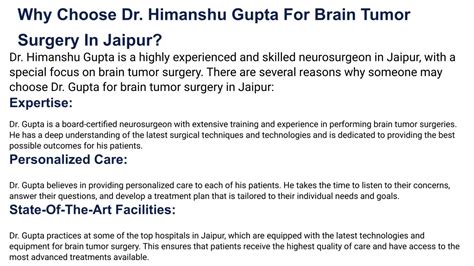 ppt neurosurgeon in jaipur dr himanshu gupta powerpoint presentation