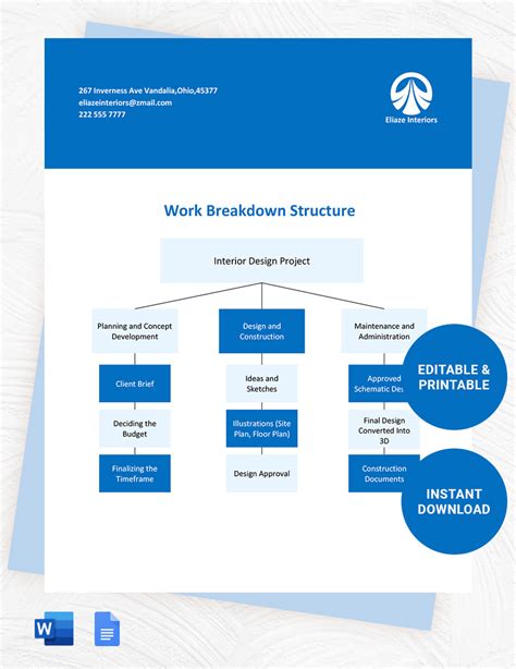 Free Work Breakdown Structure Template In Canva To Download Template Net
