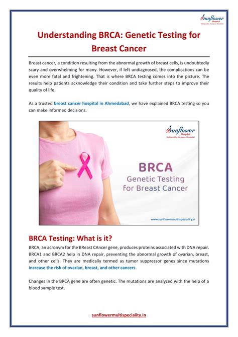 Ppt Understanding Brca Genetic Testing For Breast Cancer Powerpoint
